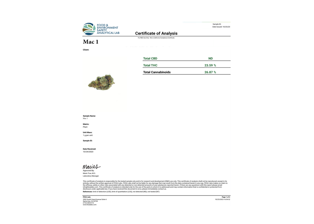 Mac 1 Indoor THCA Flower – THCA King