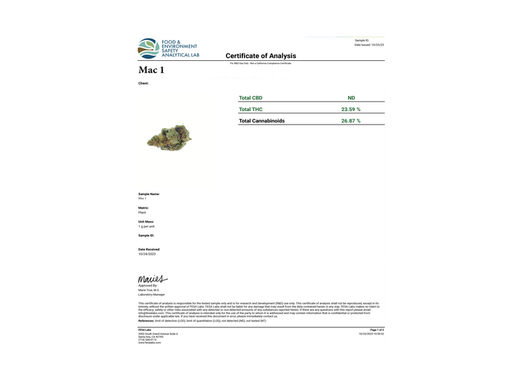 Mac 1 Indoor THCA Flower – THCA King